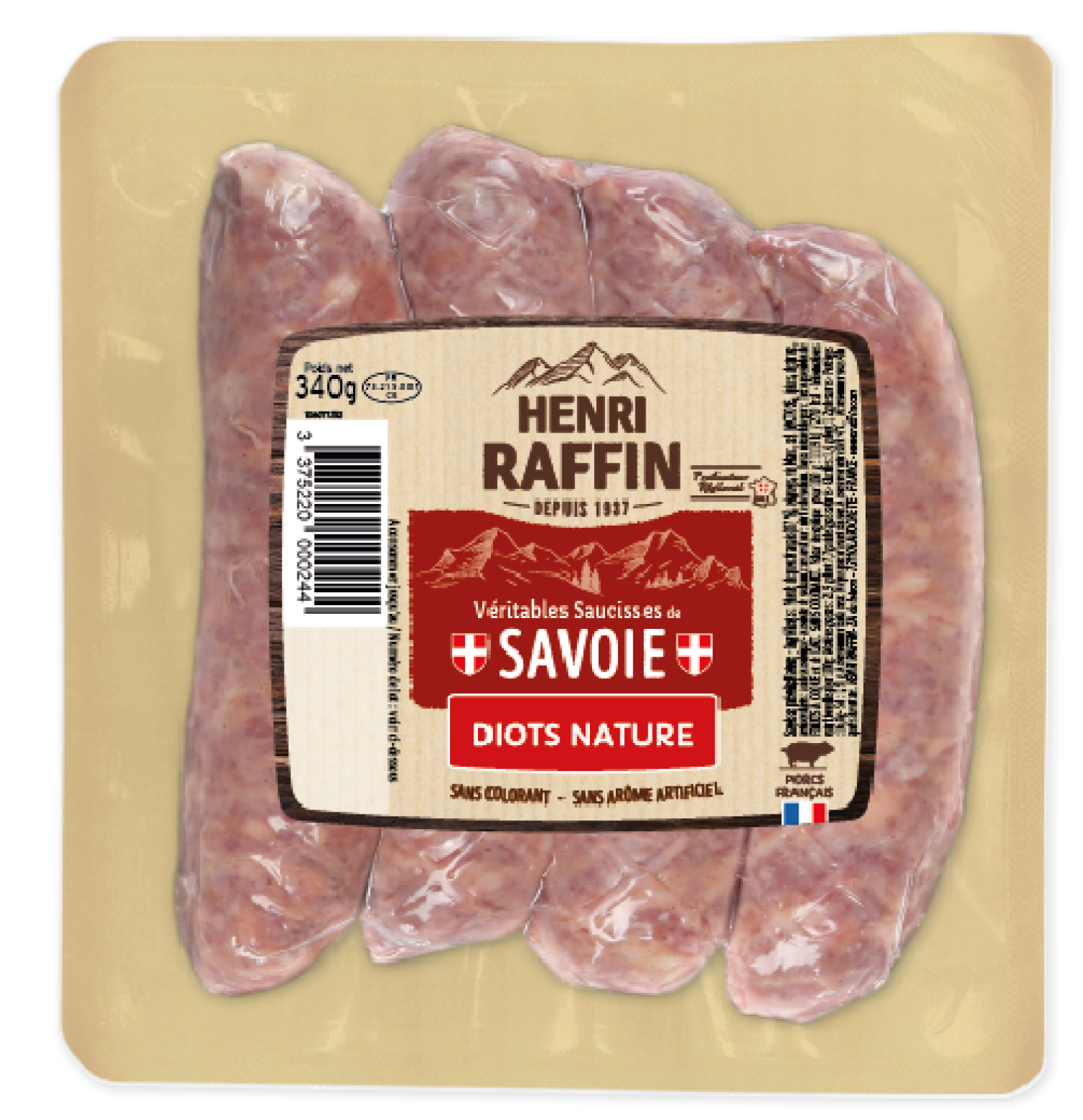 Diot de Savoie Henri Raffin - Saucisse traditionnelle savoyarde