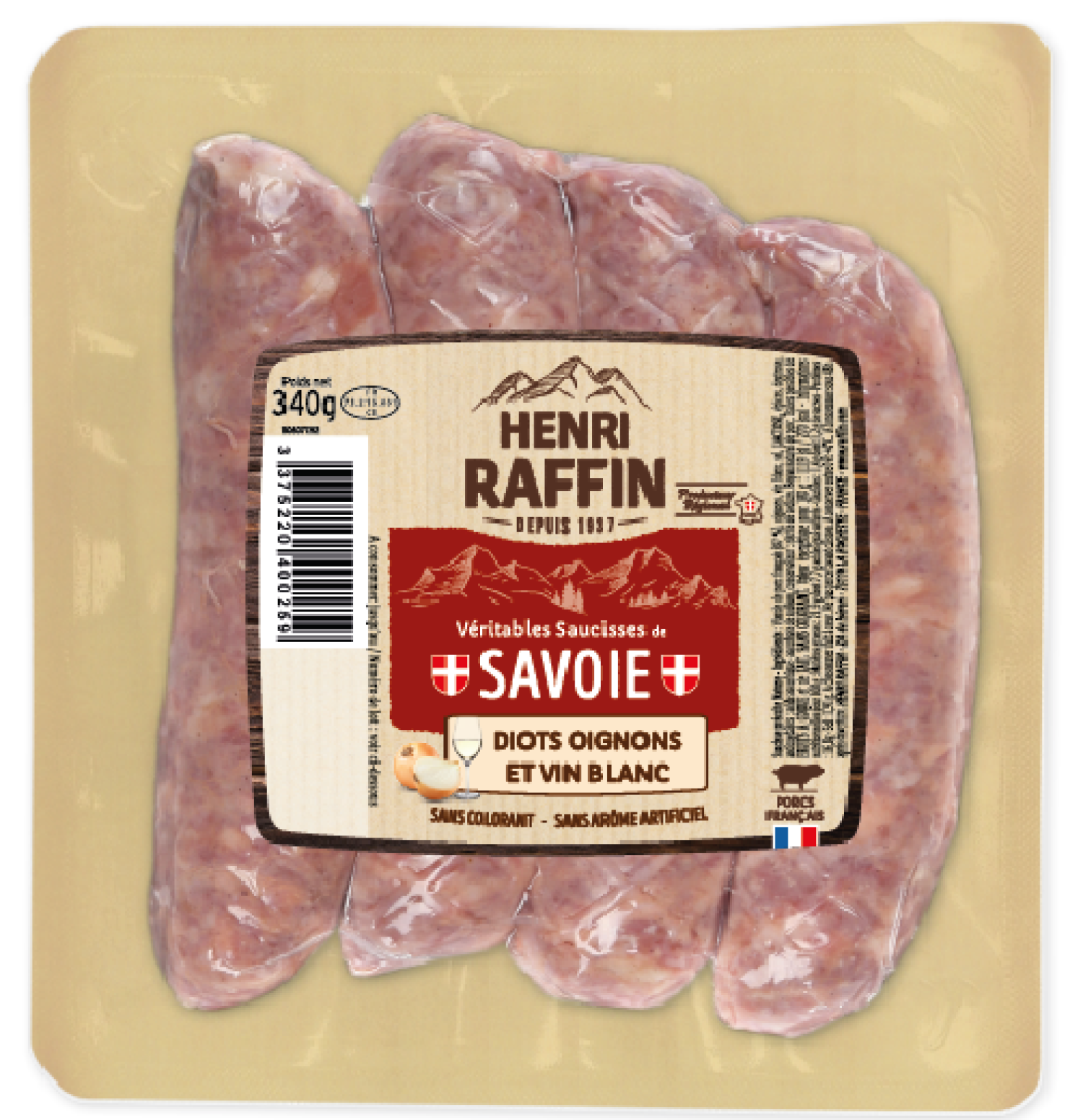 Diot de Savoie Henri Raffin - Saucisse traditionnelle savoyarde